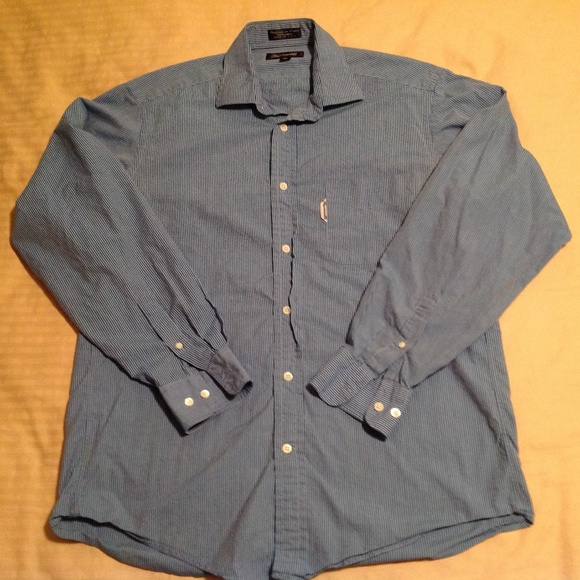 Faconnable | Shirts | Faconnable Mens Long Sleeve Bluewhite Stripe Euc ...